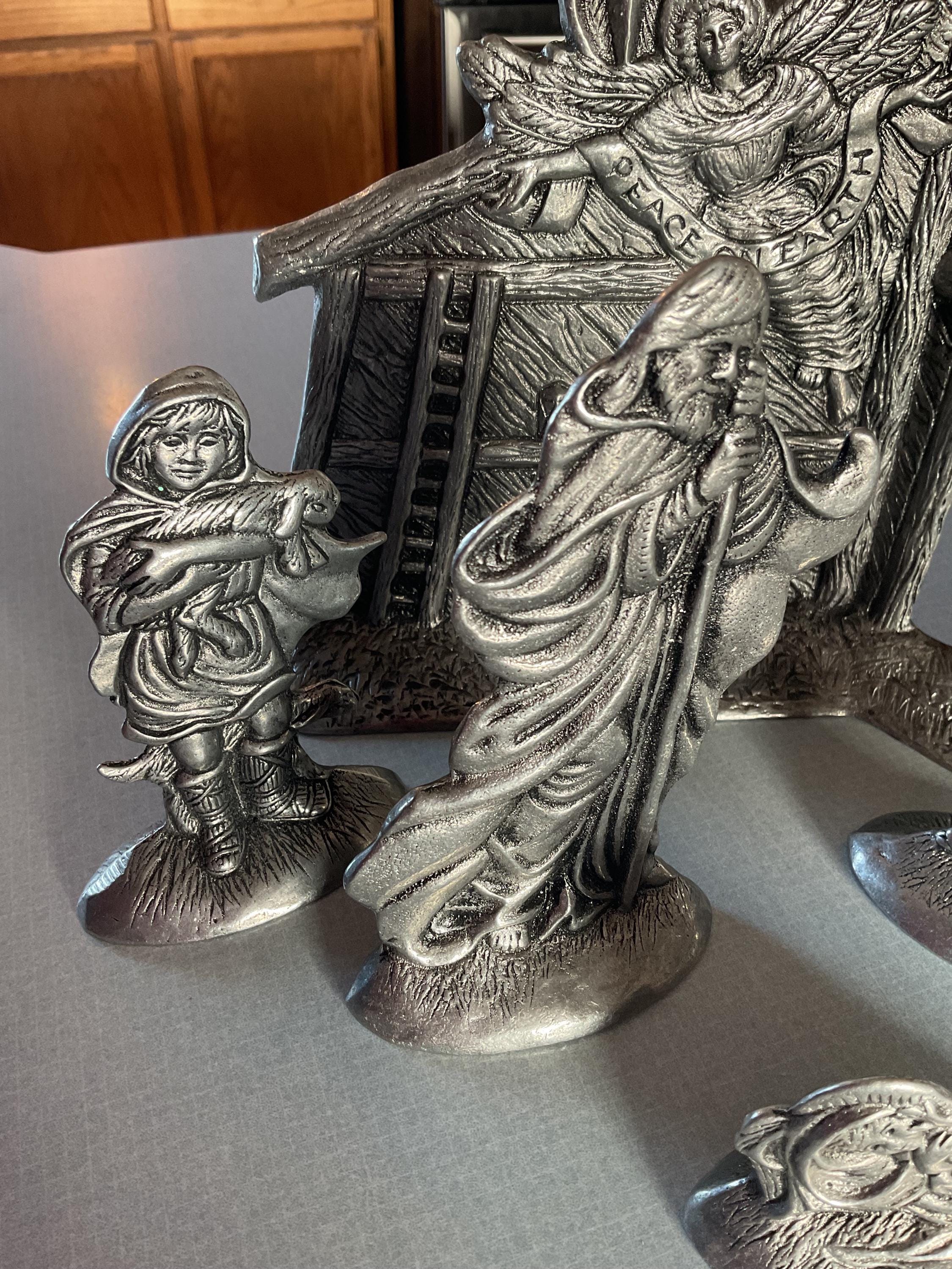 5 Piece Carson Nativity Set ,pewter, - Etsy