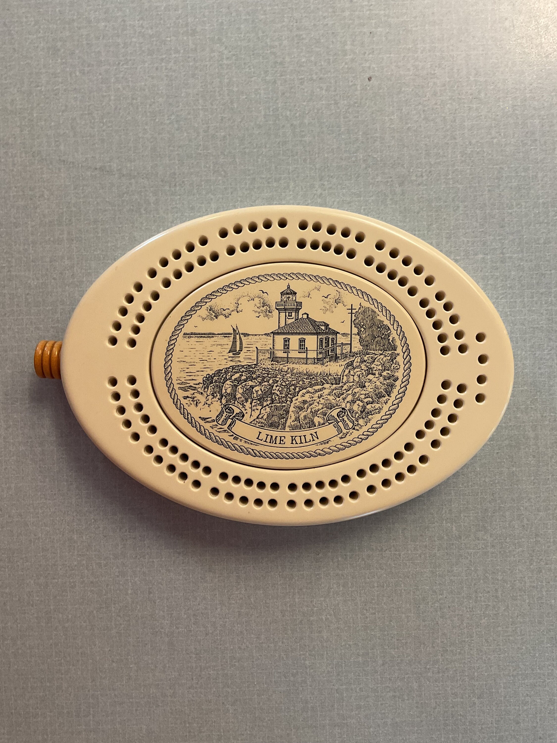 Oval Cribbage Board Faux Ivory Lime Kiln - Etsy