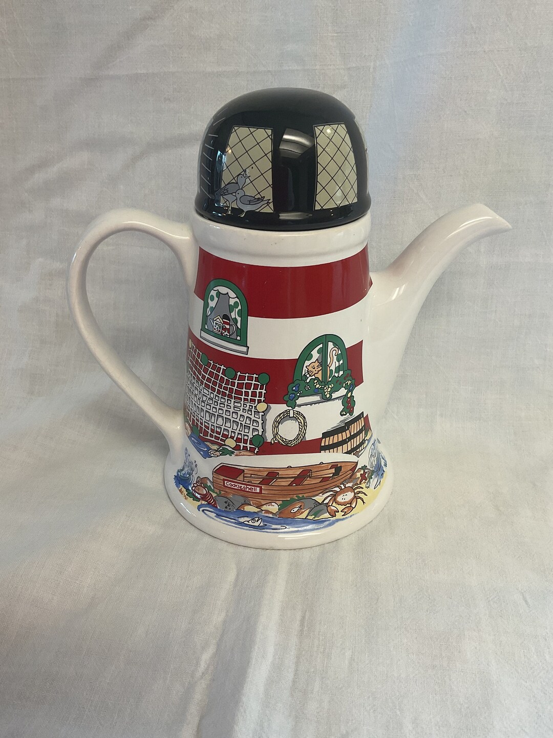 Vintage Cove Lighthouse Teapot , by Wade England - Etsy