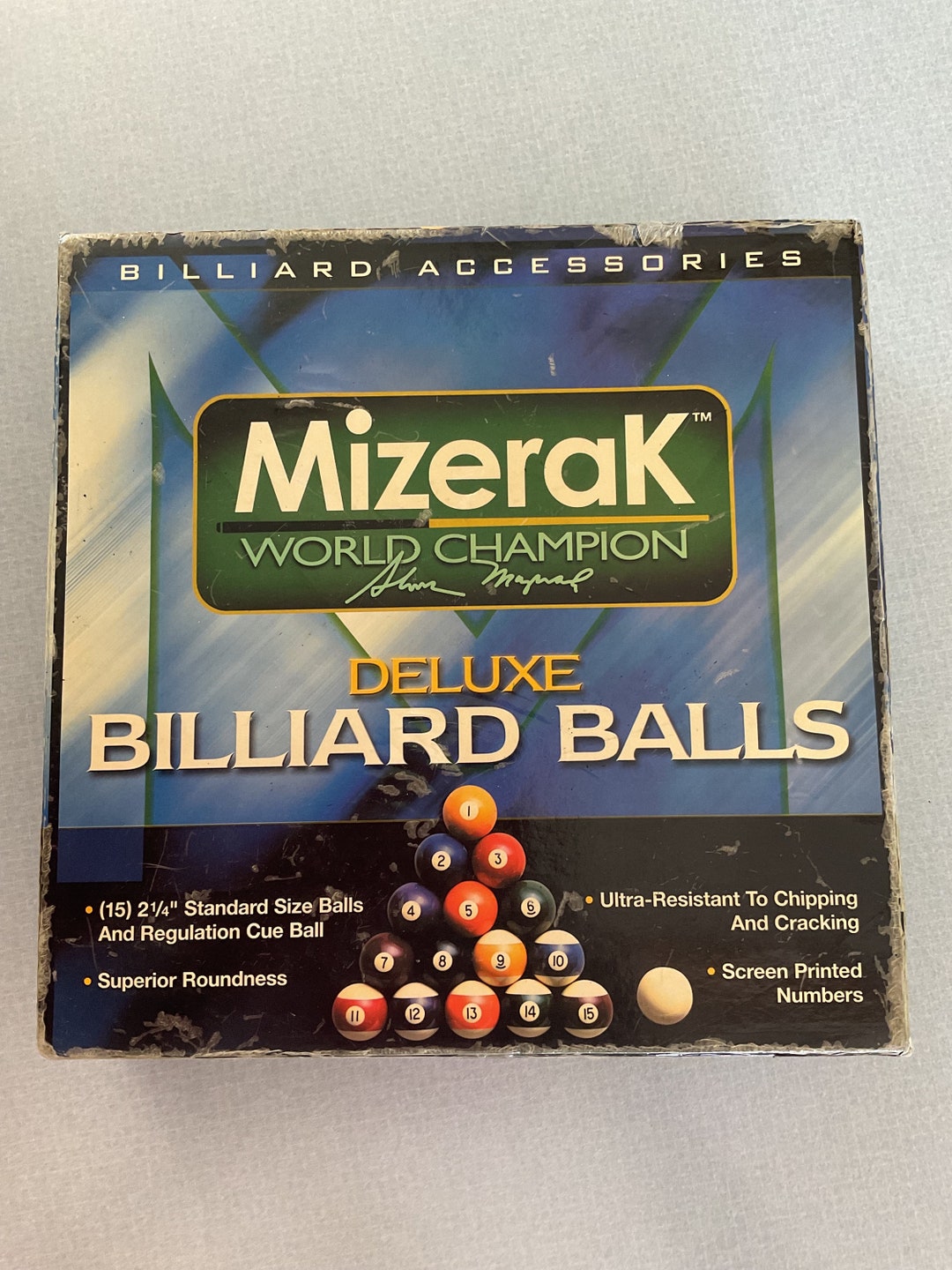2003 Mizerak Deluxe Billiard Balls and Wooden Rack - Etsy