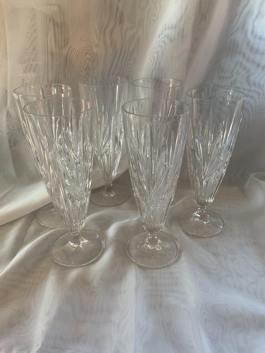 Set of 6 Crystal Princess House Heritage Pilsner Champagne Flute ...