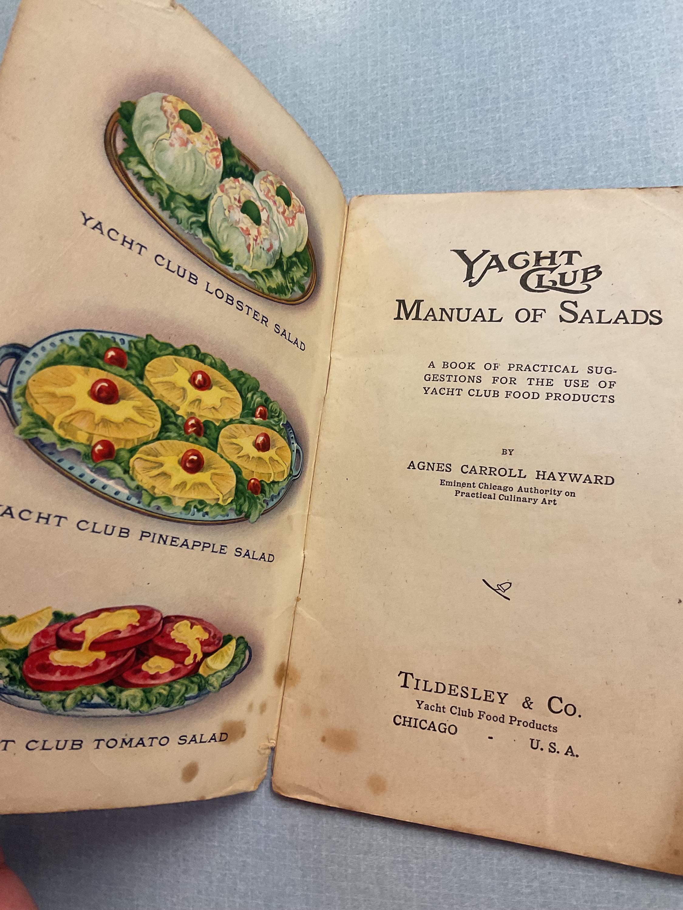 Early 1900s Set of 3 Cookbooks, Yacht Club , Choice Recipes & Rumford ...