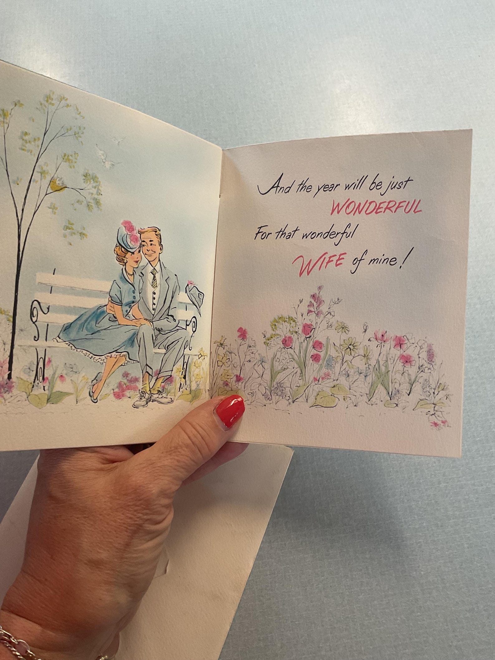 Vtg Norcross Card Happy Birthday to My Wife 50s Unused - Etsy