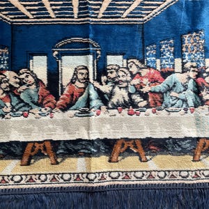 Vtg Italian Tapestry the Last Supper Wall Hanging 38”x22” Inch - Etsy
