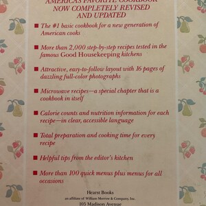 80s First Edition the New Good Housekeeping Cookbook, Hardback - Etsy
