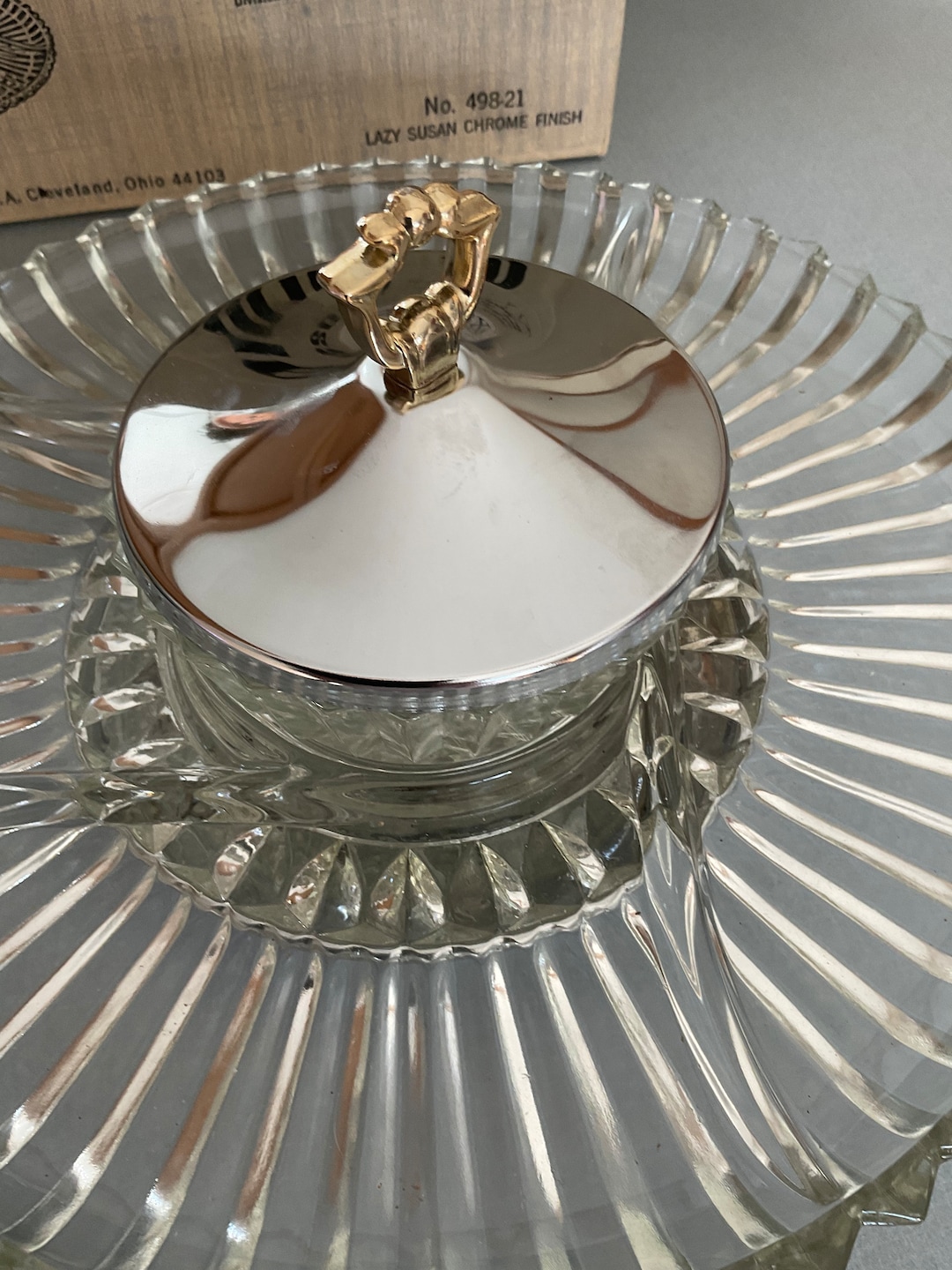 Vintage Kromex Lazy Susan Chrome Finish - Etsy