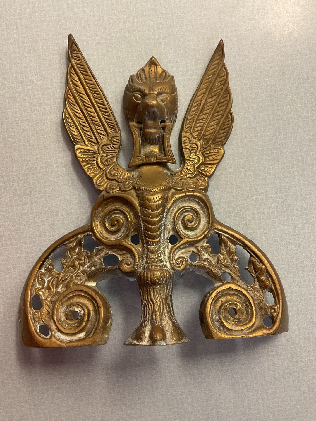 Brass Gold Phoenix Bird Sculpture Antique Art Object Deco Fire Place ...