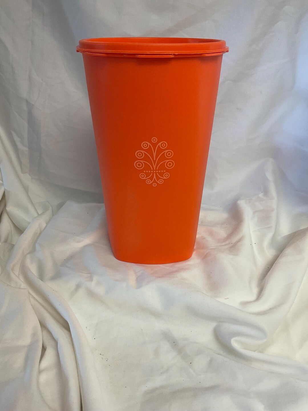 Vtg Orange Tupperware Tall Container # 1222-4 - Etsy