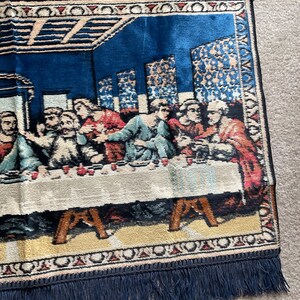 Vtg Italian Tapestry the Last Supper Wall Hanging 38”x22” Inch - Etsy