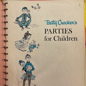 1964 Betty Crockers PARTIES FOR Children/ Games ,fun,food - Etsy