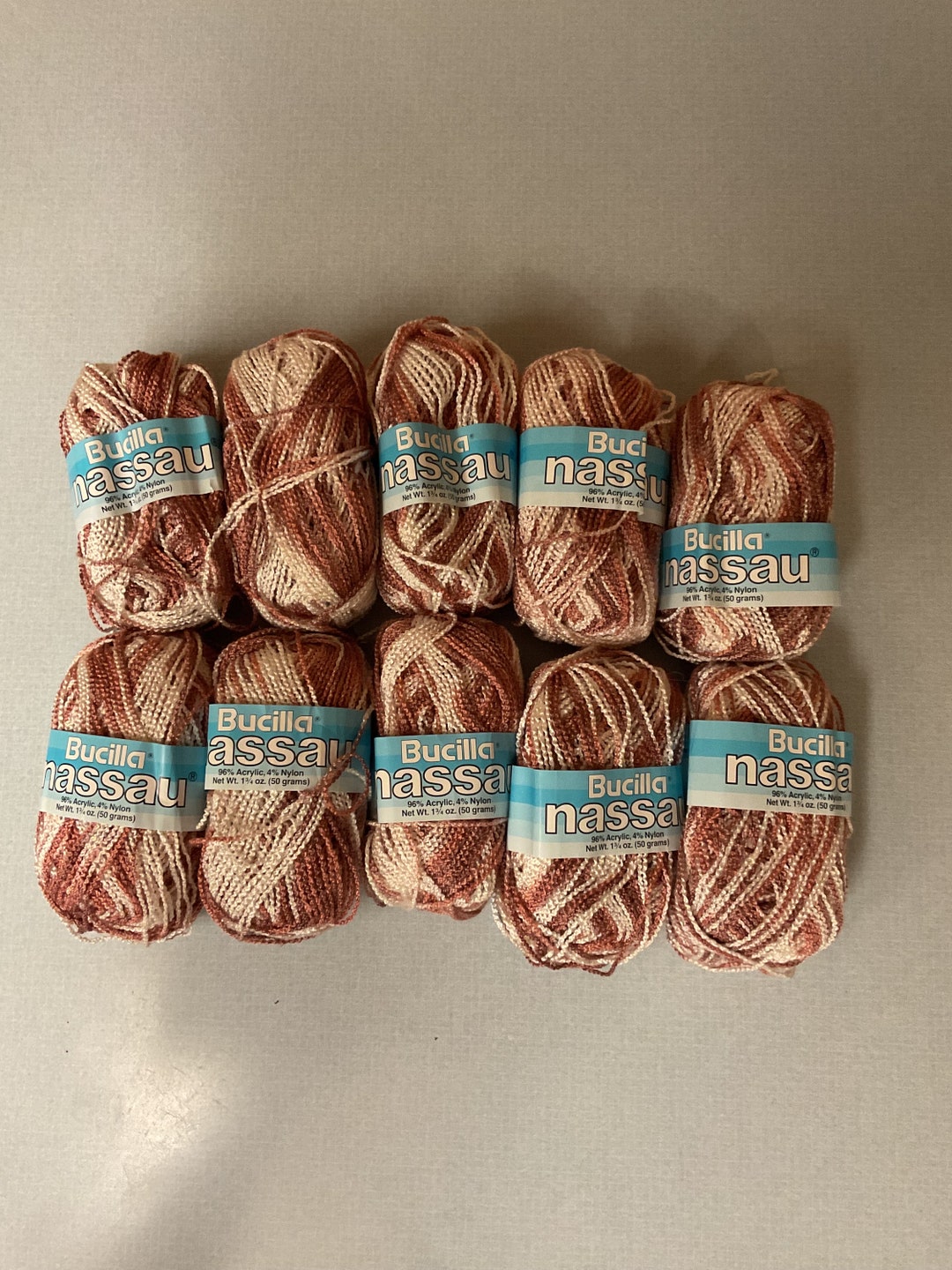 10 Skeins of Crocheting Yarn by Bucilla Nassau - Etsy