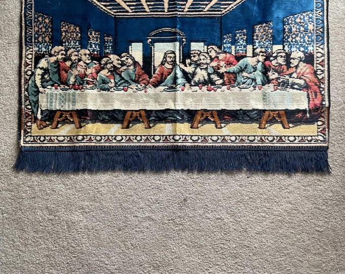 Vtg Italian Tapestry the Last Supper Wall Hanging 38”x22” Inch - Etsy