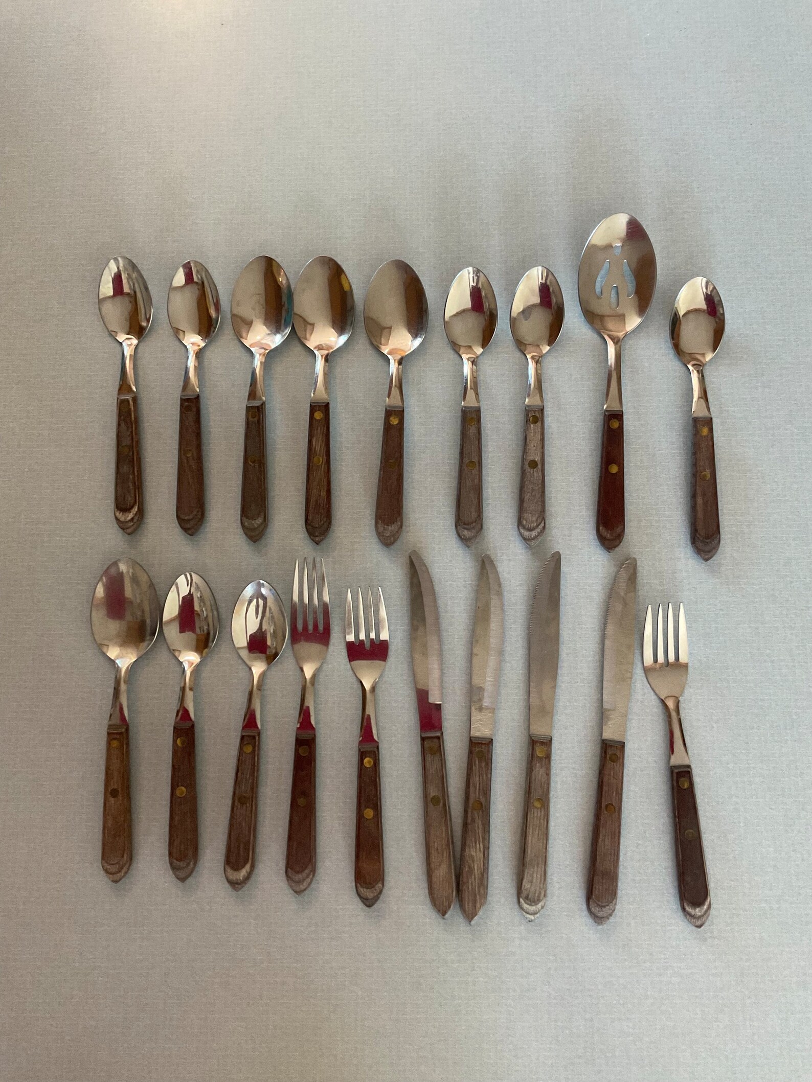Vtg Miscellaneous Set of 19 Town and Country Flatware,stainless Steel ...