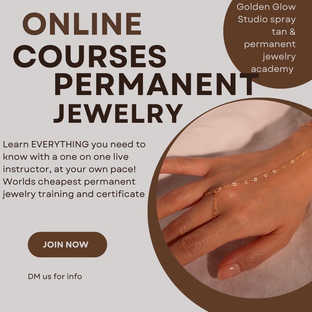 One on One Permanent Jewelry Training Online at Your Own Pace With ...