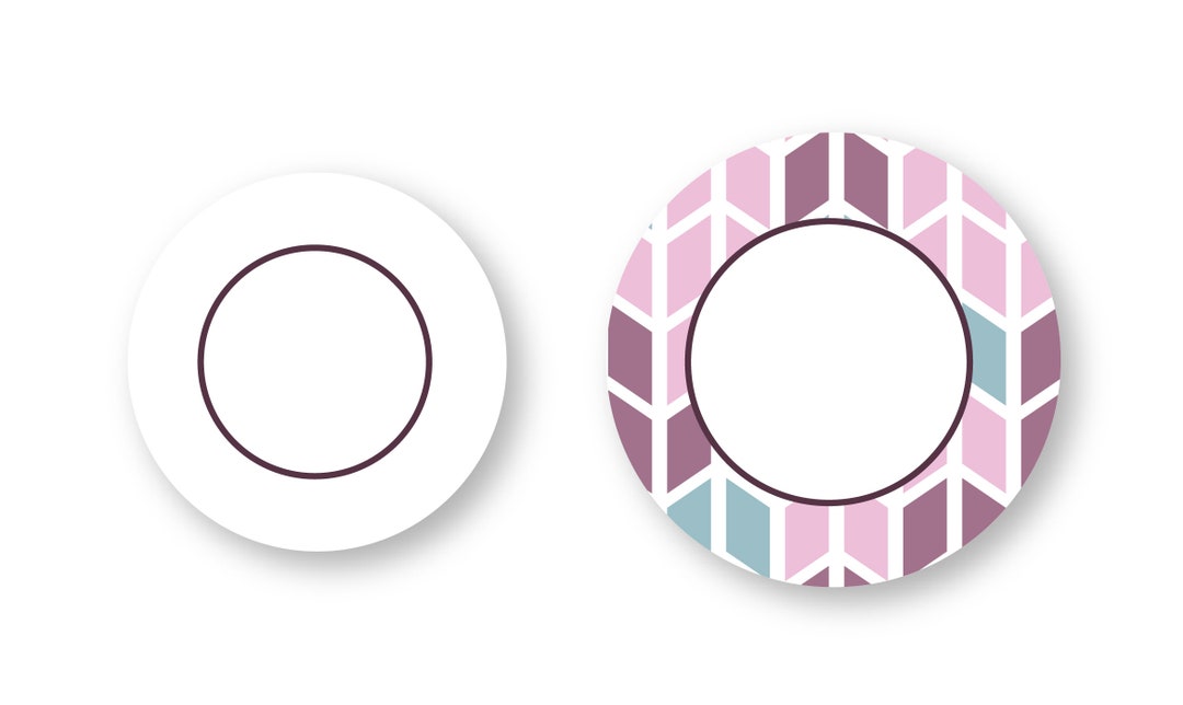 Circle Labels - Chevron Pink - Works With Avery Presta 94502 and Presta ...