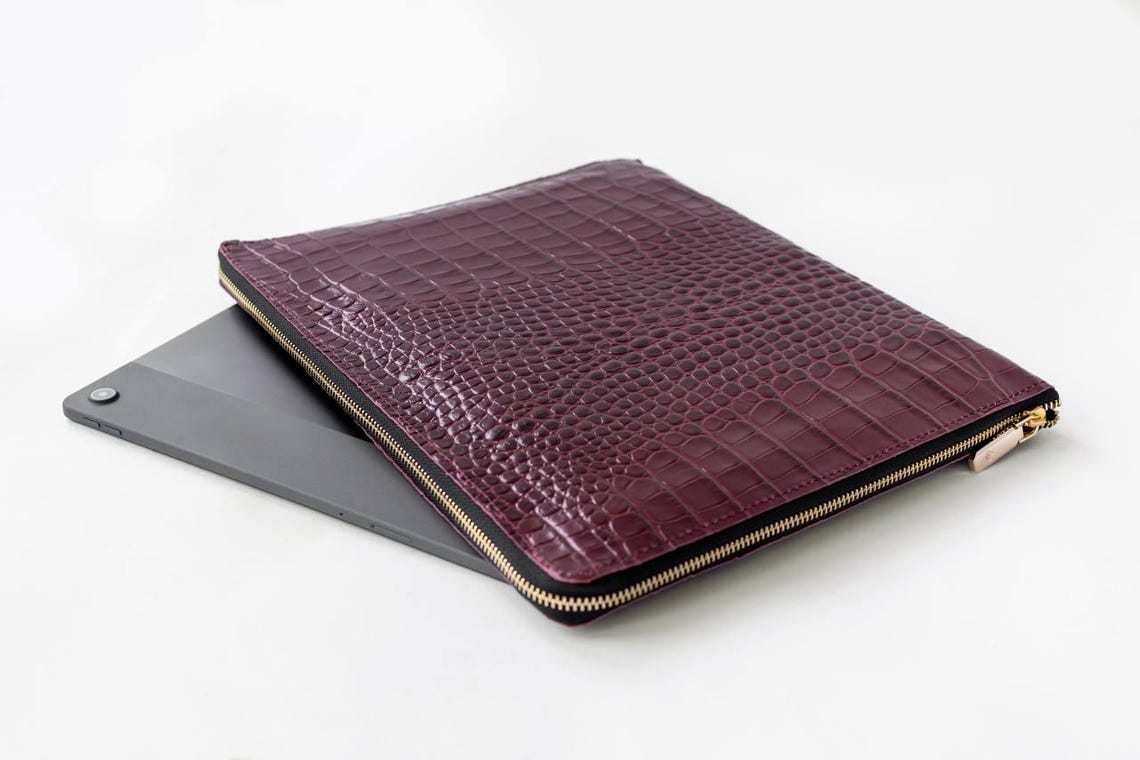 Pink Business Padfolio Leather Writing Folder A4 With Card Holder ...