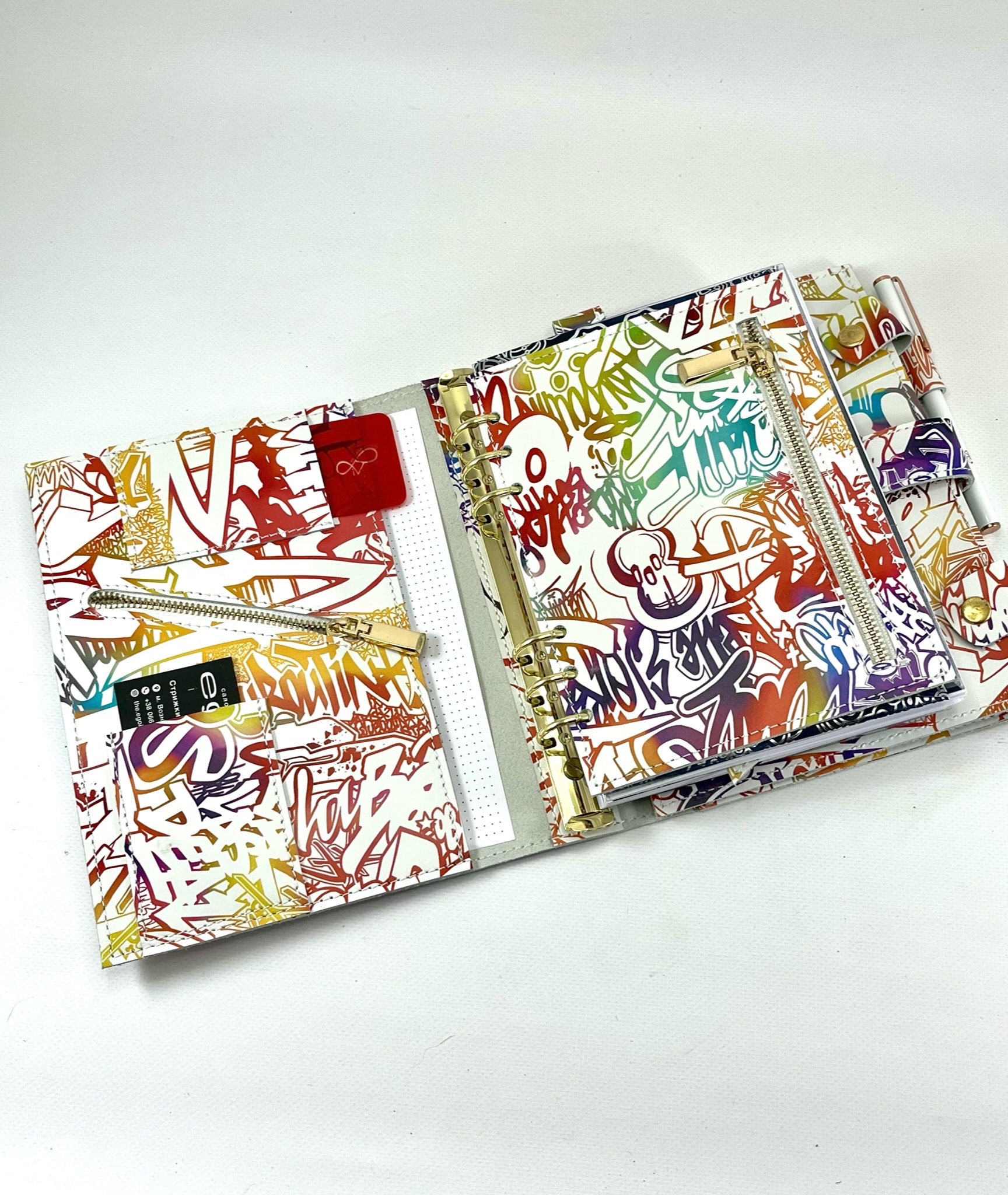 Planner A5, Leather Planner, Planner Binder 6 Ring, Orange-red Leather ...