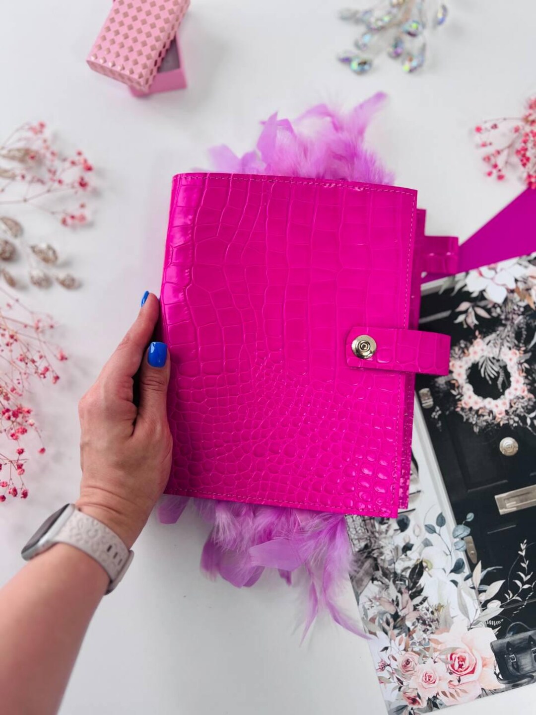 Barbie Pink Planner A5 Classic Collection, Pink Leather Planner Big ...