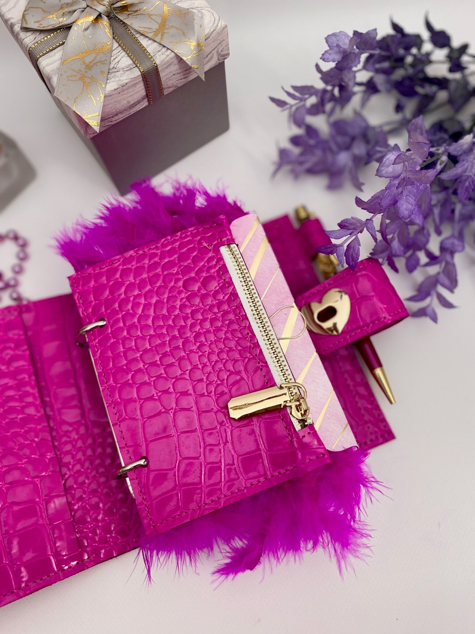 Leather Pink Mini Planner A6, Mini Dated Planner, Exclusive Planner ...