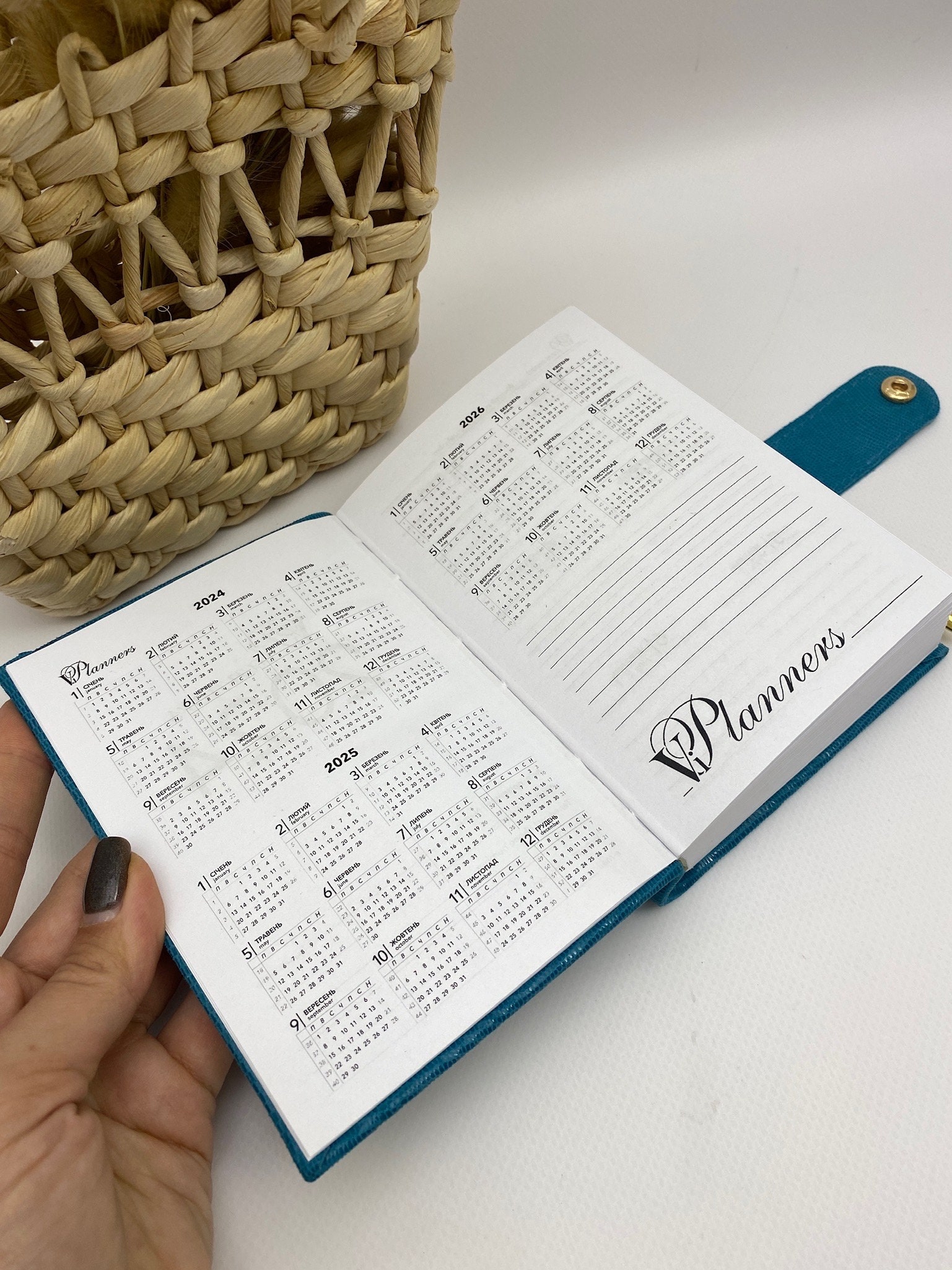 Italian Leather Planner 2024, Dated Planner 2024, Leather Planner, Gift ...