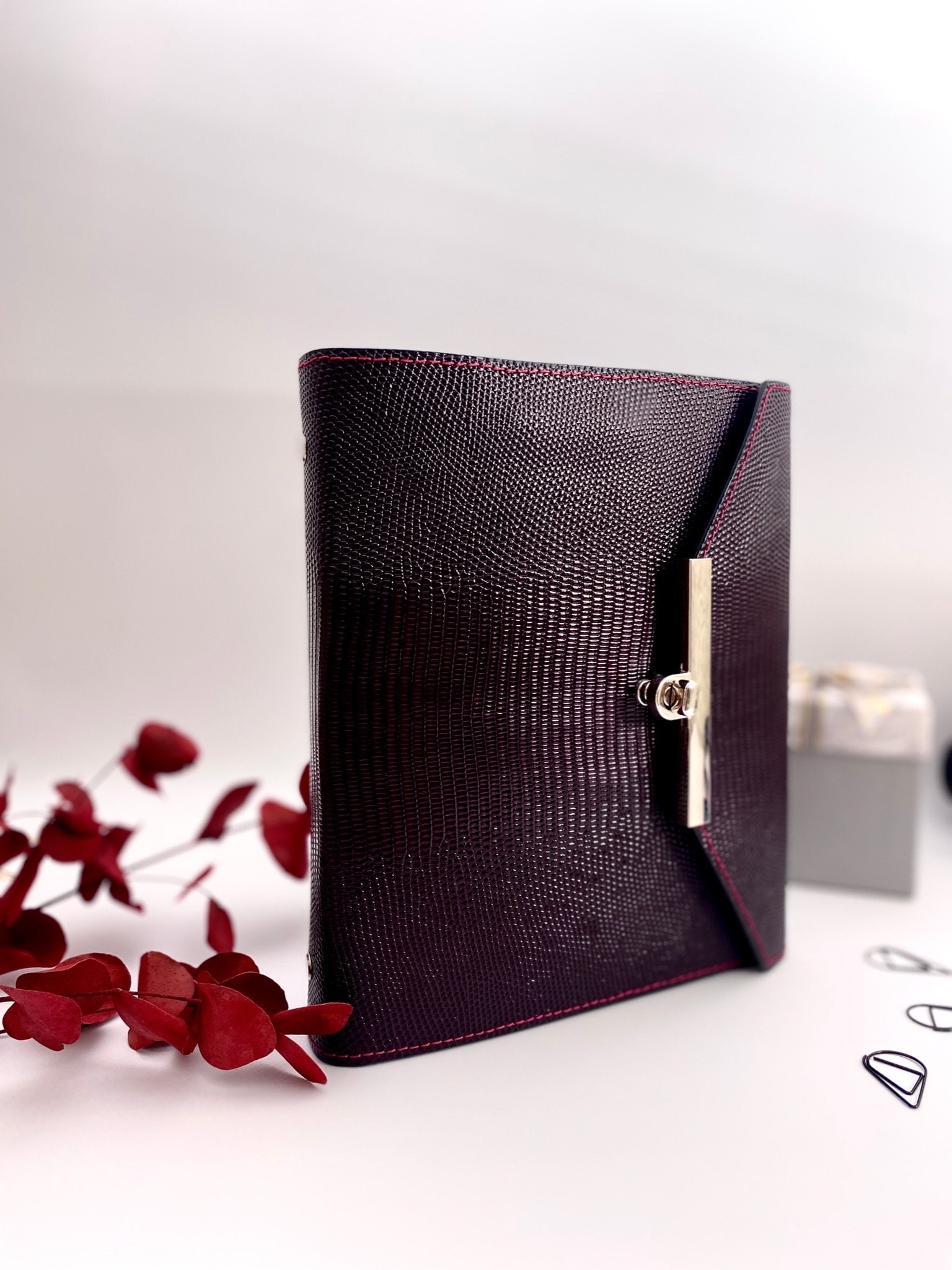 Business Planner, Natural Italian Leather Planner A5, Hard Leather ...