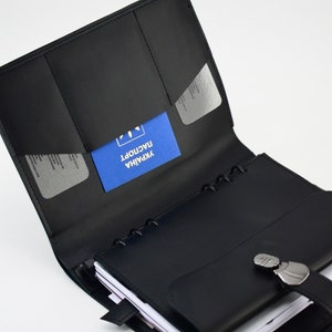 Natural Italian Leather Planner A5, Black Classic Leather Gift, Gift ...