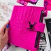 Natural PINK Leather Planner A5,planner, A5 Binder, Ringbuch A5 ...