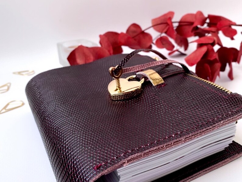 Natural Italian Leather Planner Size A6, Mini Dated Planner 2024, Dated ...