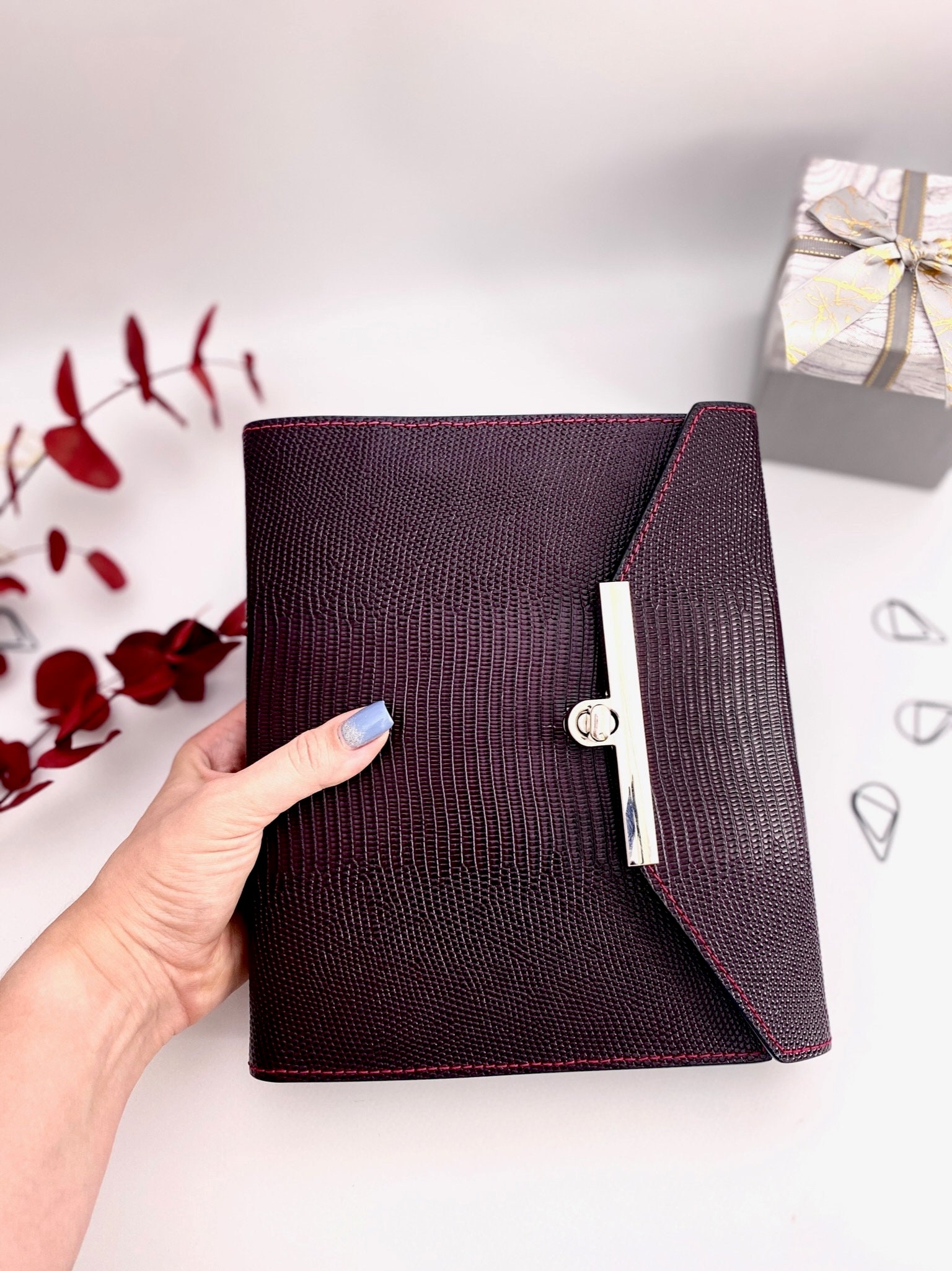 Business Planner, Natural Italian Leather Planner A5, Hard Leather ...