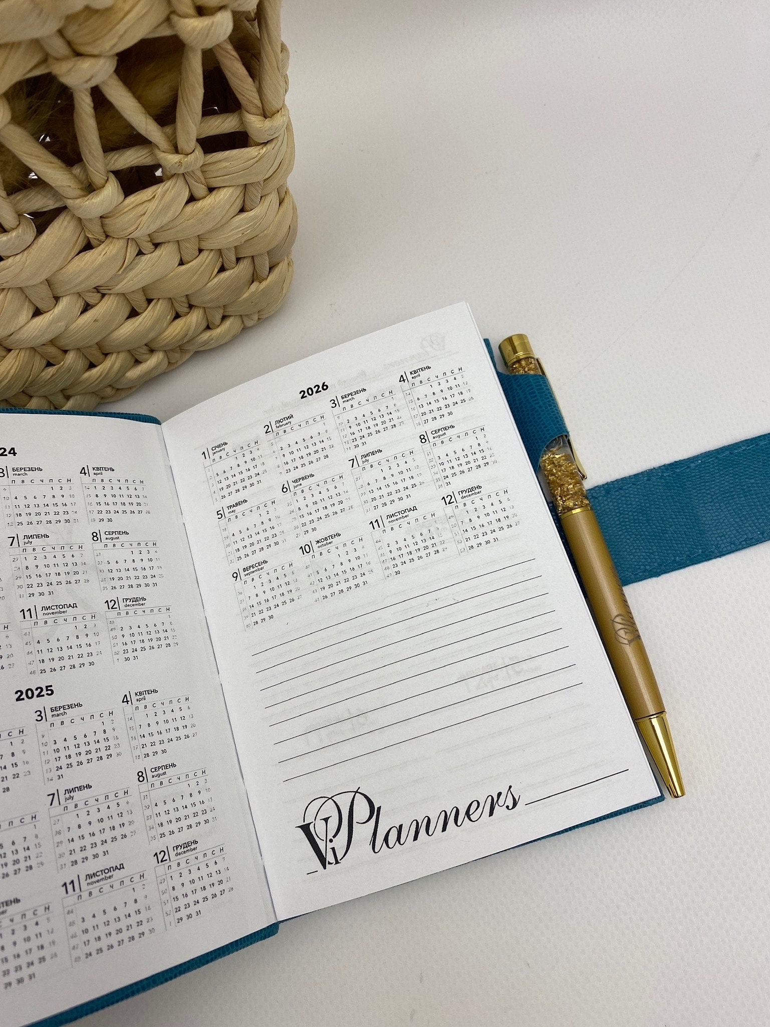 Italian Leather Planner 2024, Dated Planner 2024, Leather Planner, Gift ...