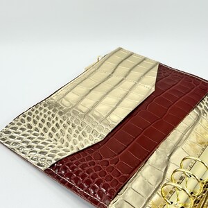 Natural Italian Leather Planner A5, GOLD Leather Planner, Gold Leather ...