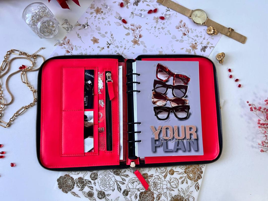 Leather Zip Planner A5, Zipper Notebook Cover, Portfolio, Zipper Book ...