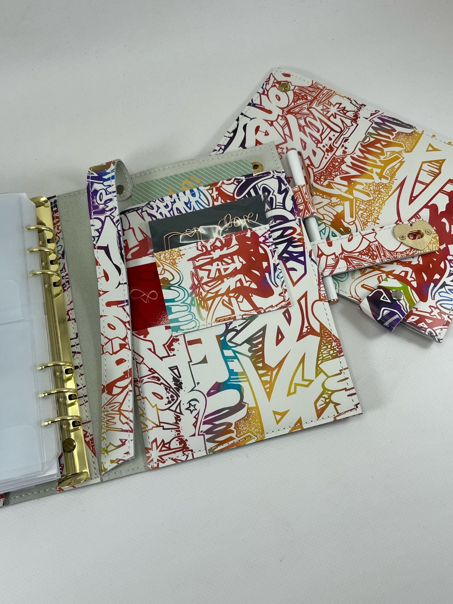 Planner A5 Leather Planner Planner Binder 6 Ring Orange-red - Etsy