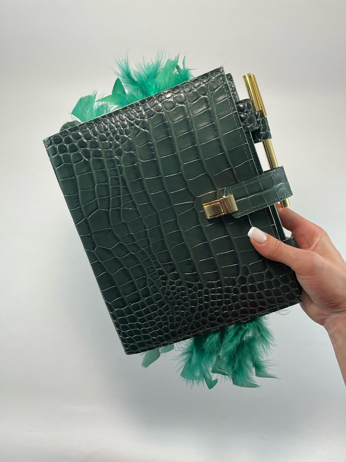 Perfect Green Dragon Leather Planner Binder A5,exclusive Planner, Gift ...