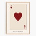 Ace of Hearts Playing Card Digital Print - Etsy