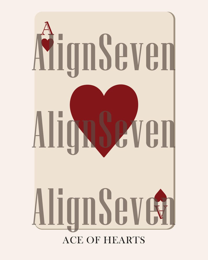 Ace of Hearts Playing Card Digital Print - Etsy