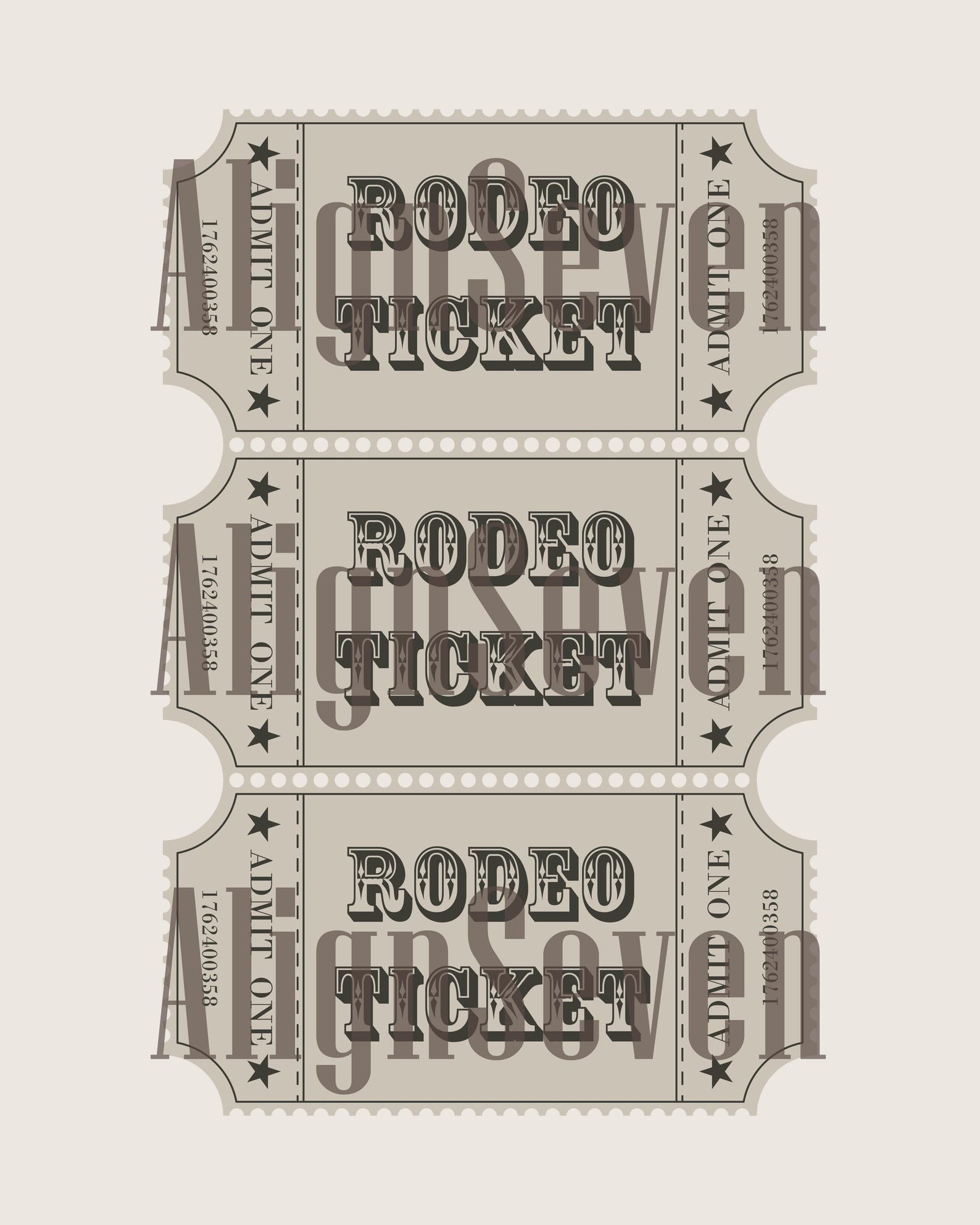 Rodeo Ticket Digital Print - Etsy