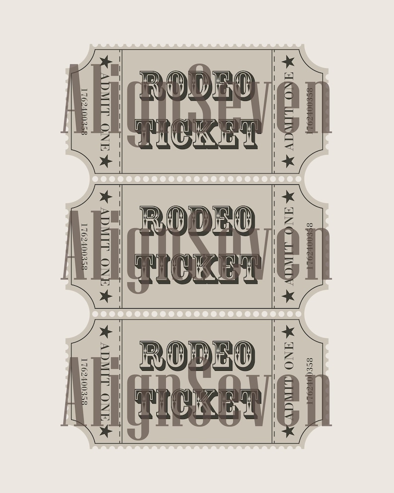 Rodeo Ticket Digital Print - Etsy