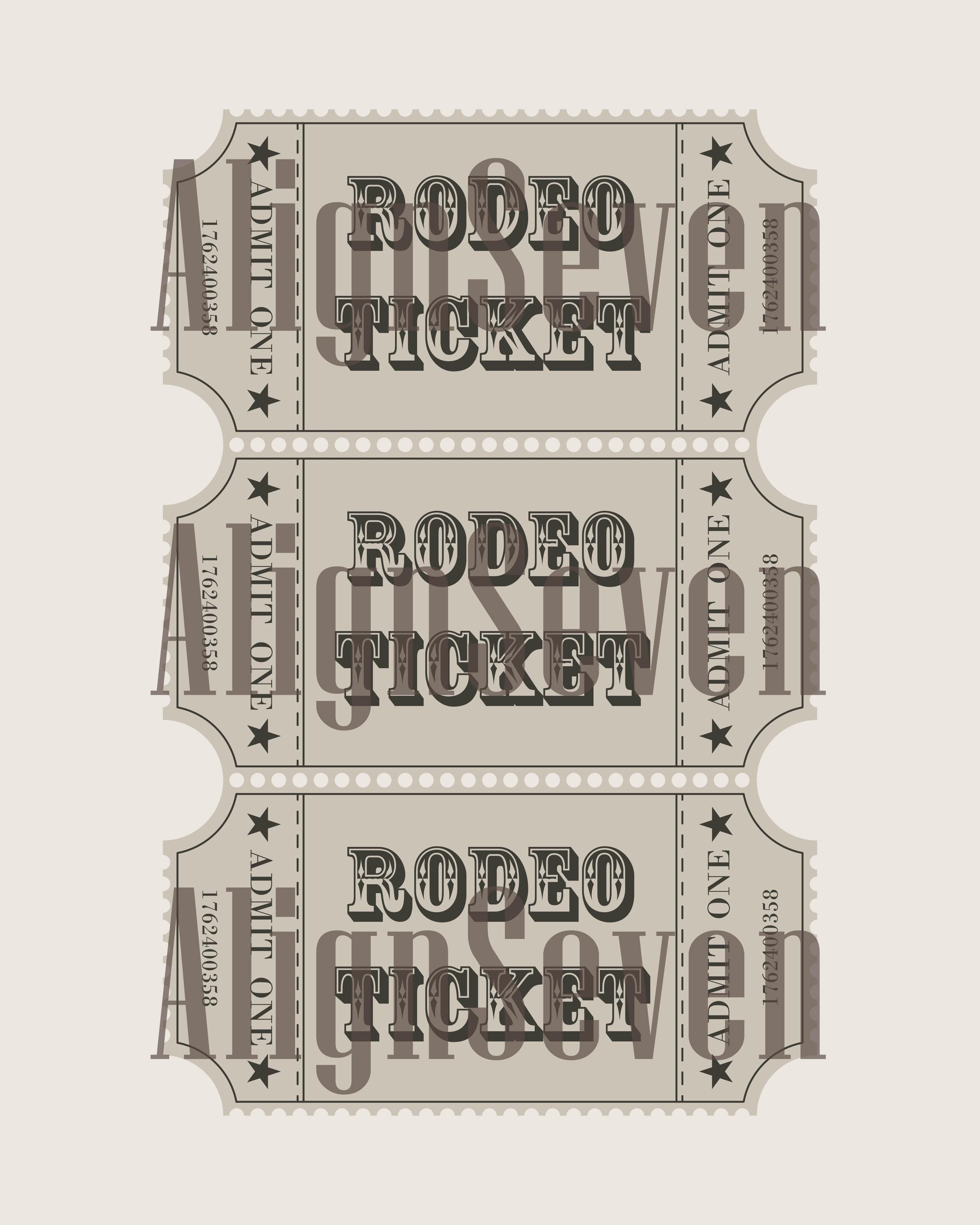 Rodeo Ticket Digital Print - Etsy