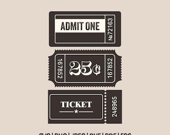 Vintage Tickets, Png,svg,jpg,ticket SVG, Digital Download, Svg, Png ...