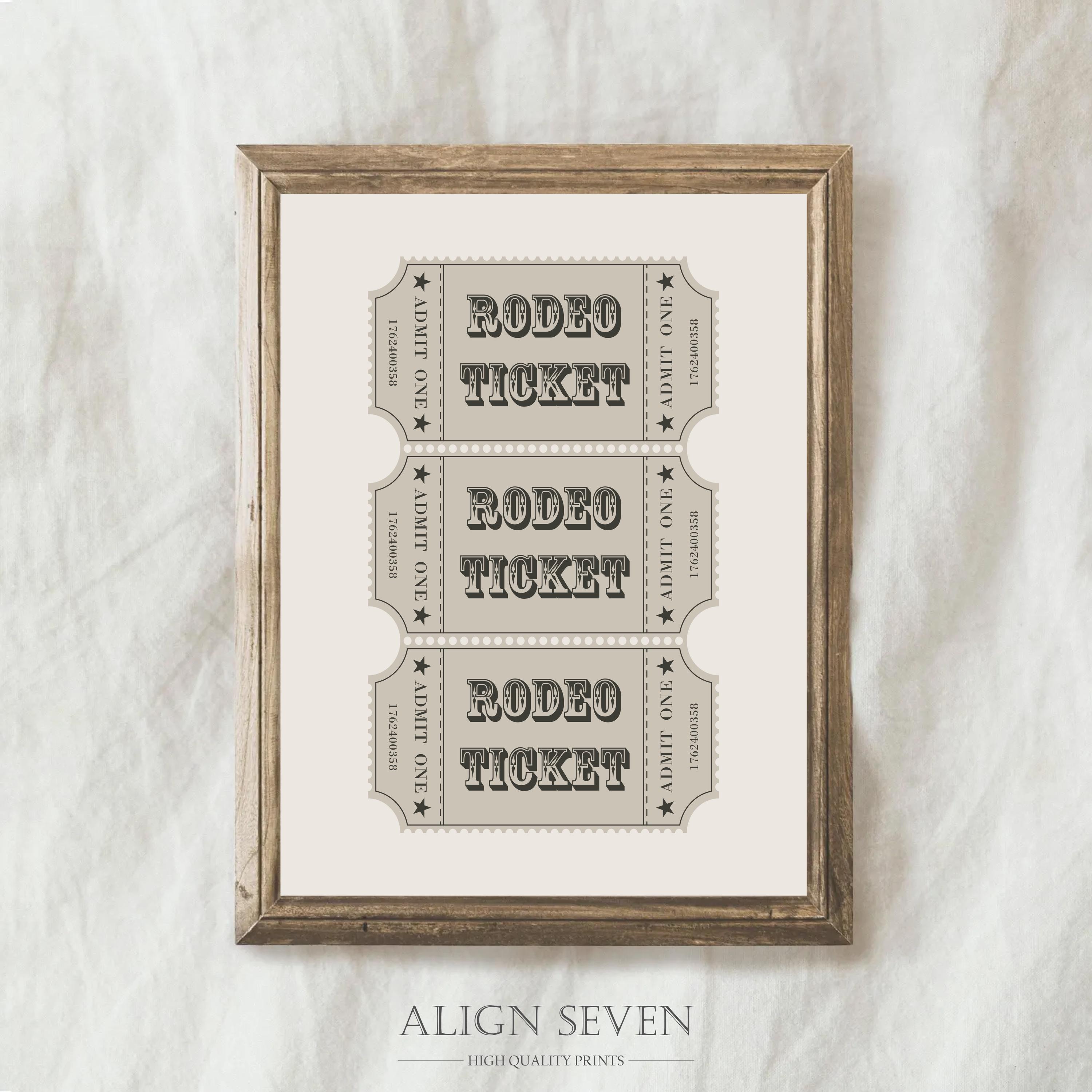 Rodeo Ticket Digital Print - Etsy