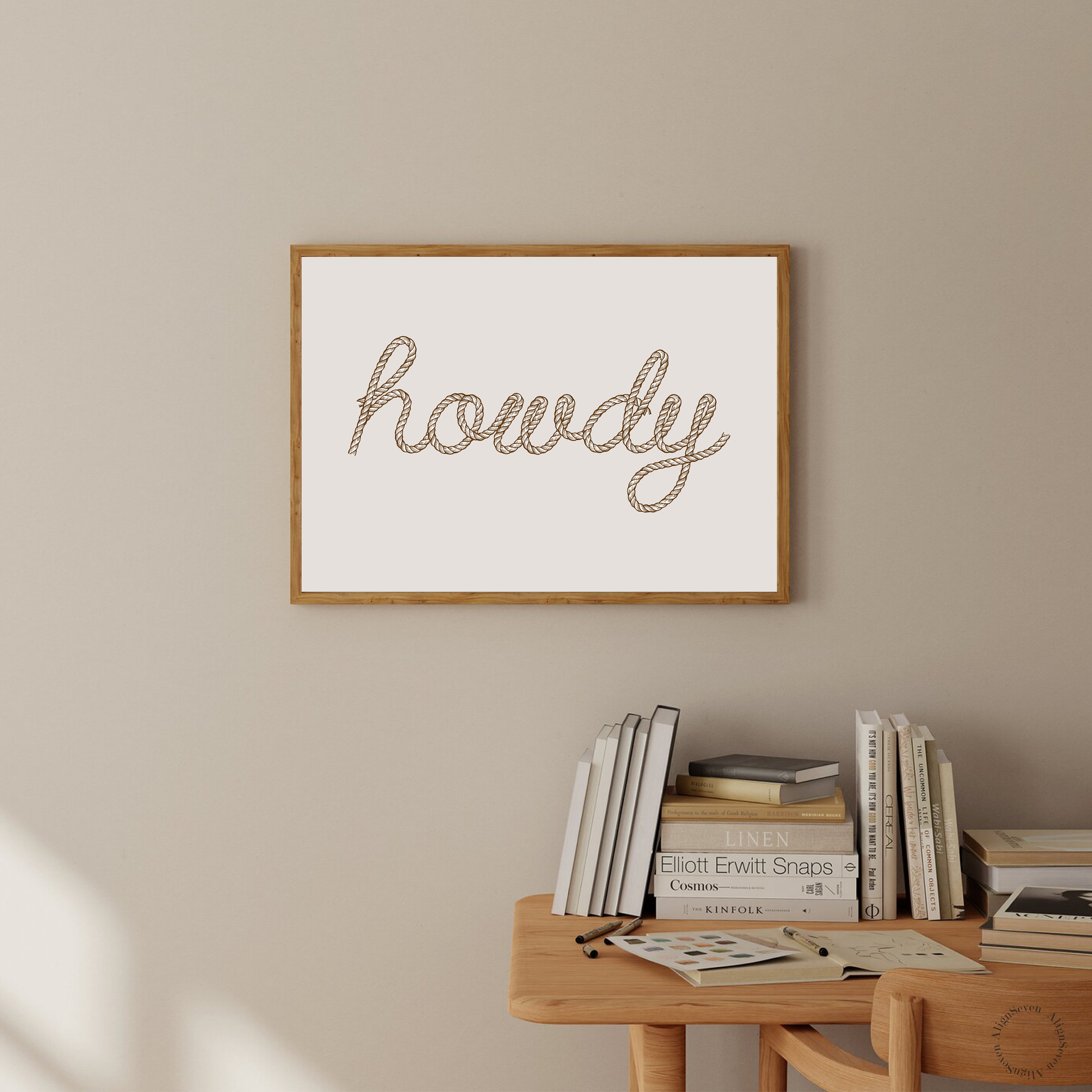 Howdy in Rope Font Digital Print - Etsy