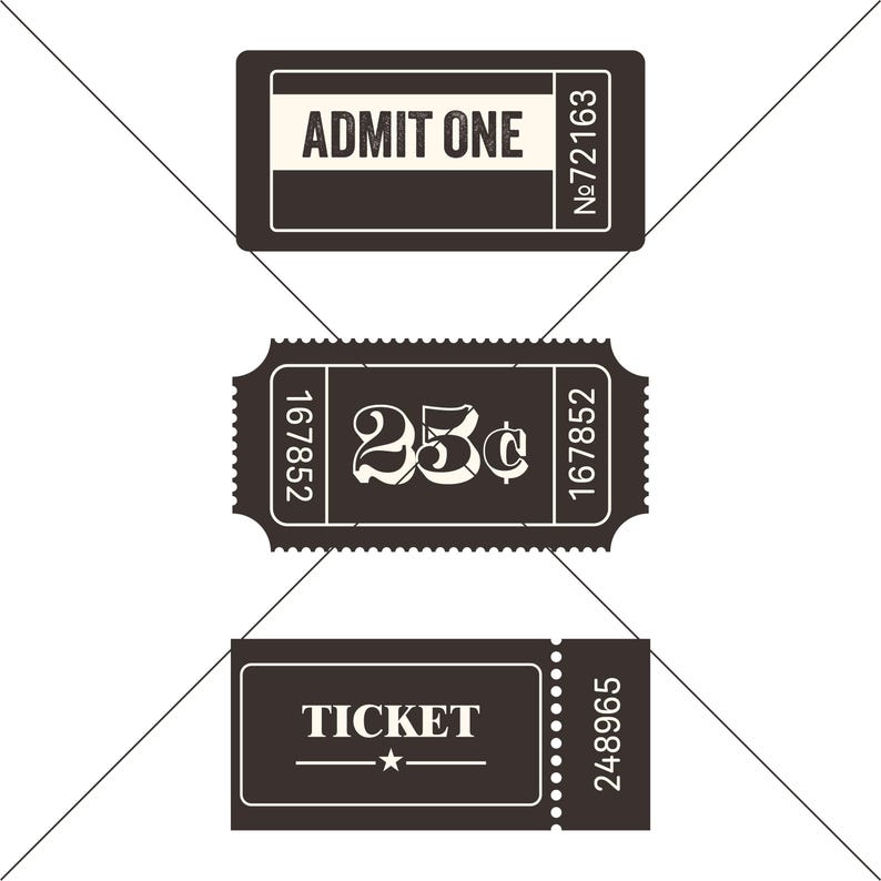 Vintage Ticket SVG - Etsy