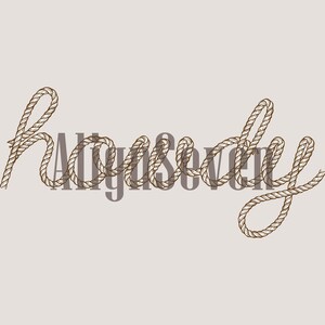Howdy in Rope Font Digital Print - Etsy
