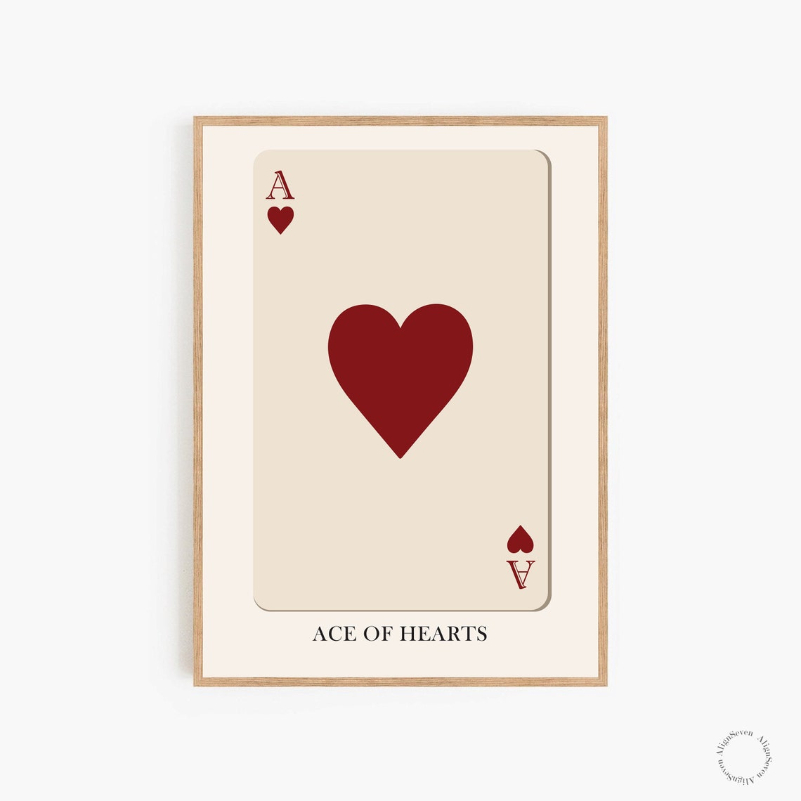 Ace of Hearts Playing Card Digital Print - Etsy