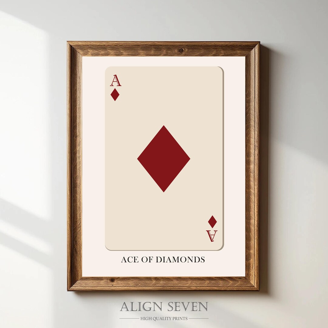 Ace of Diamonds Playing Card Digital Print - Etsy