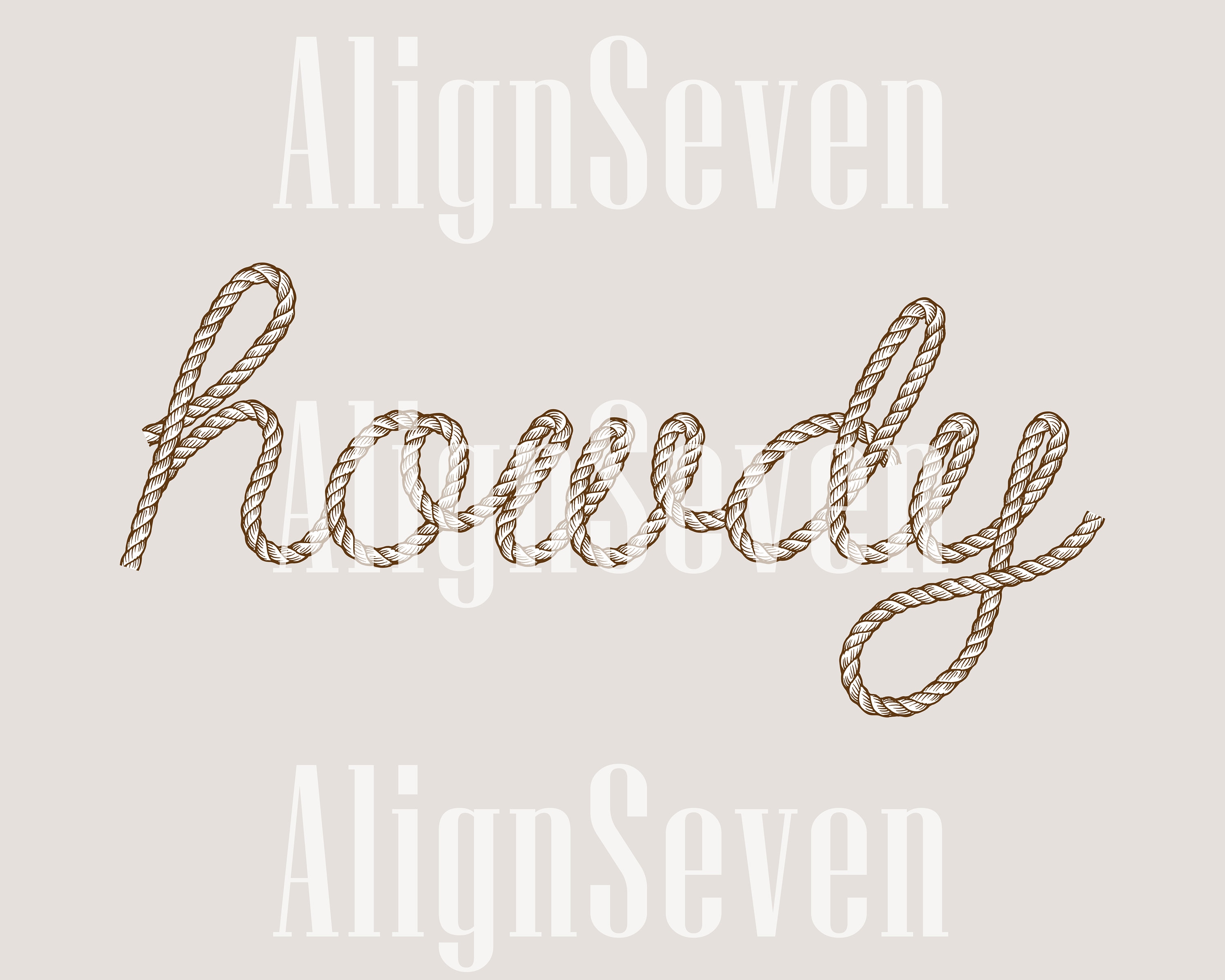 Howdy in Rope Font Digital Print - Etsy