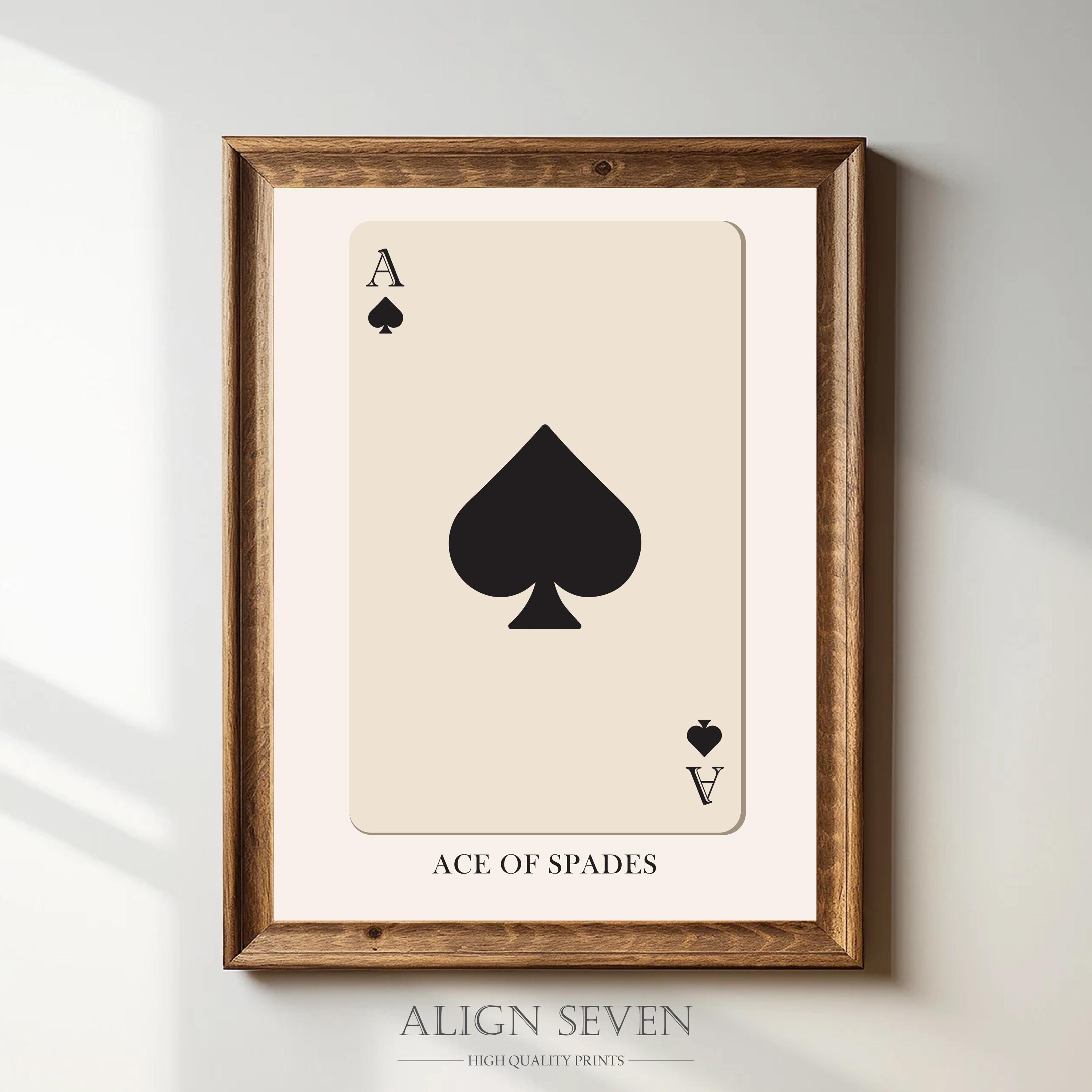 Ace of Spades Playing Card Digital Print - Etsy
