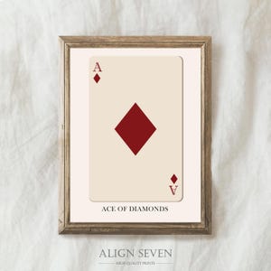 Ace of Diamonds Playing Card Digital Print - Etsy