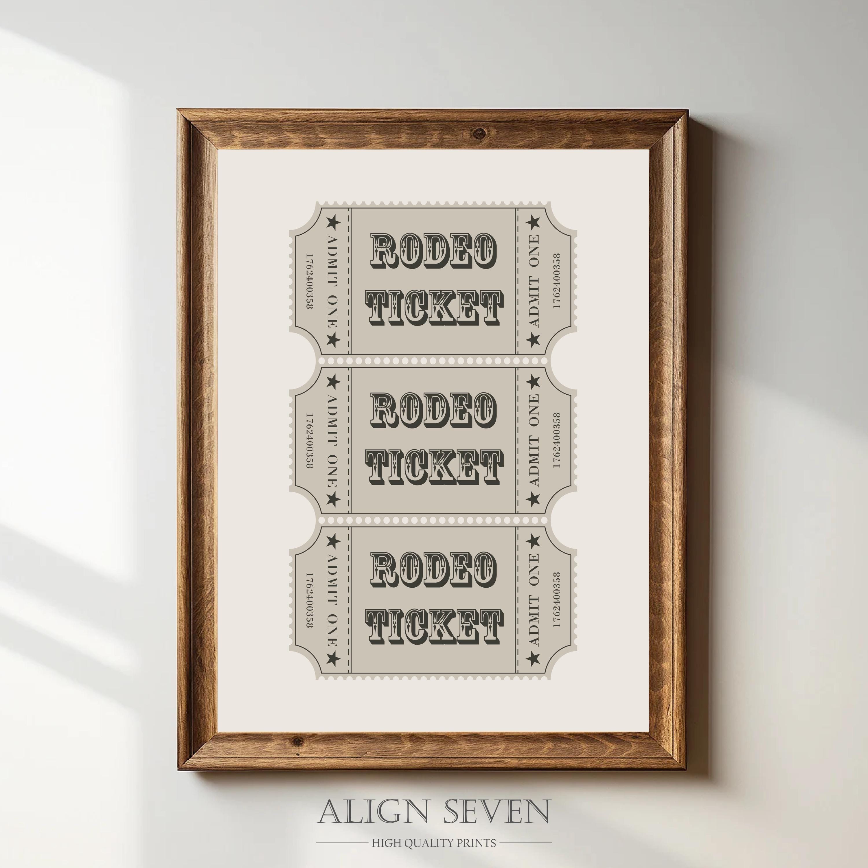 Rodeo Ticket Digital Print - Etsy